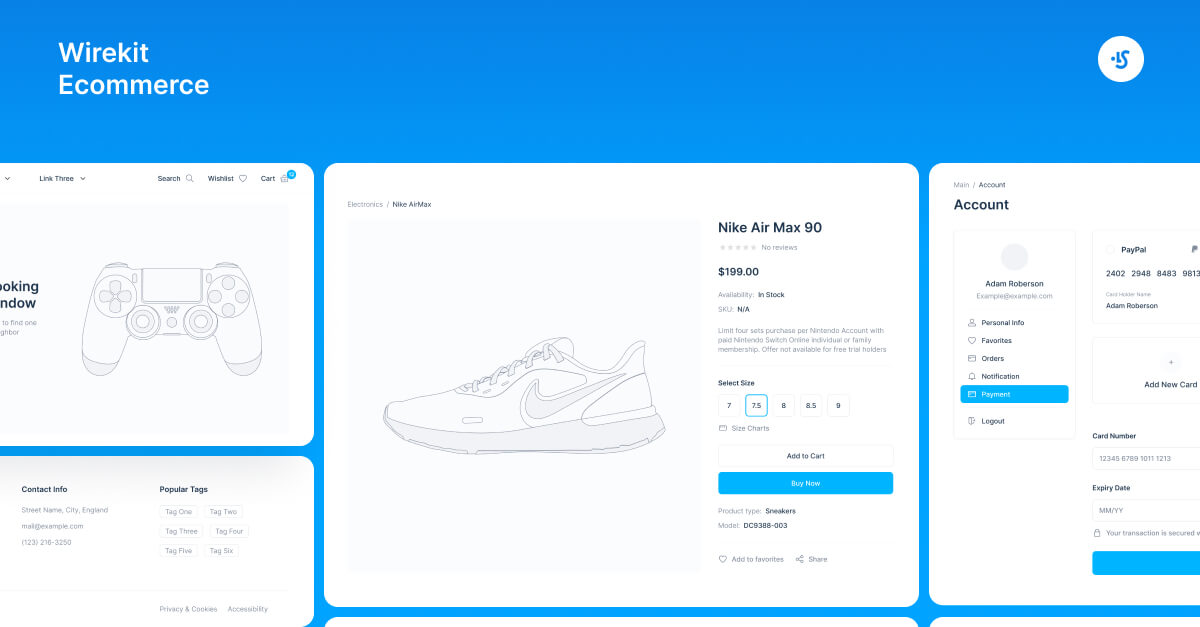 WireKit: E-commerce Wireframe Kit